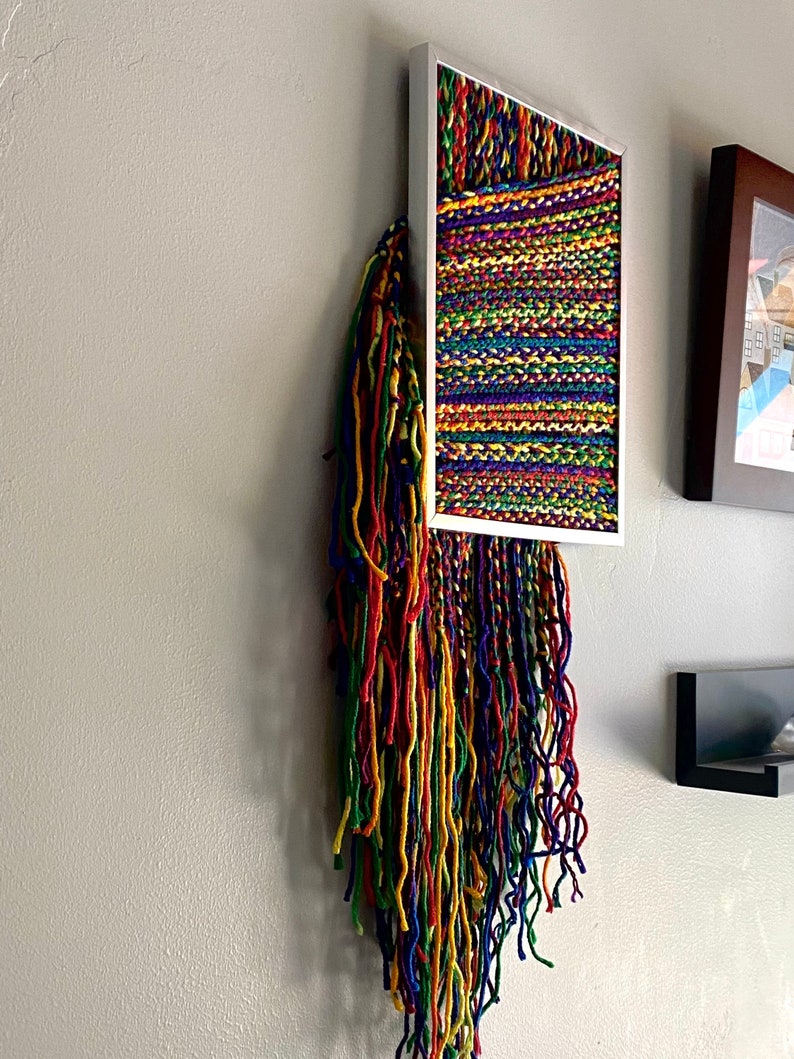 Unique Wall Hanging - Yarn Art - Wall Decor - Fun Art - Abstract - Etsy
