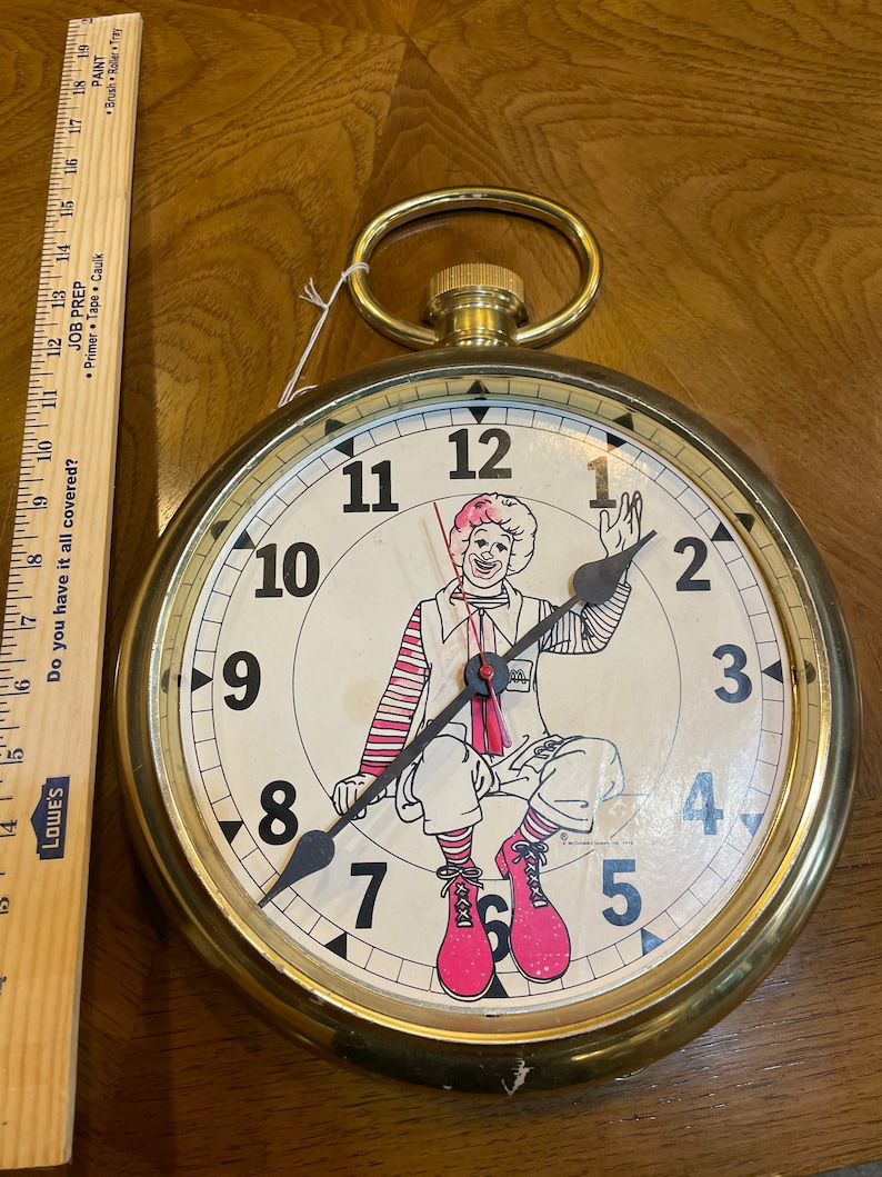 Mcdonalds Wall Clock - Etsy