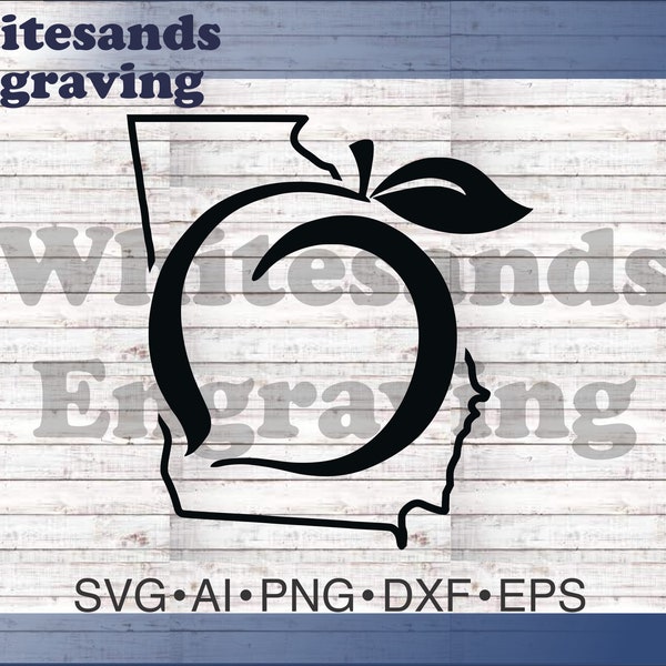 Georgia Peach Svg - Etsy