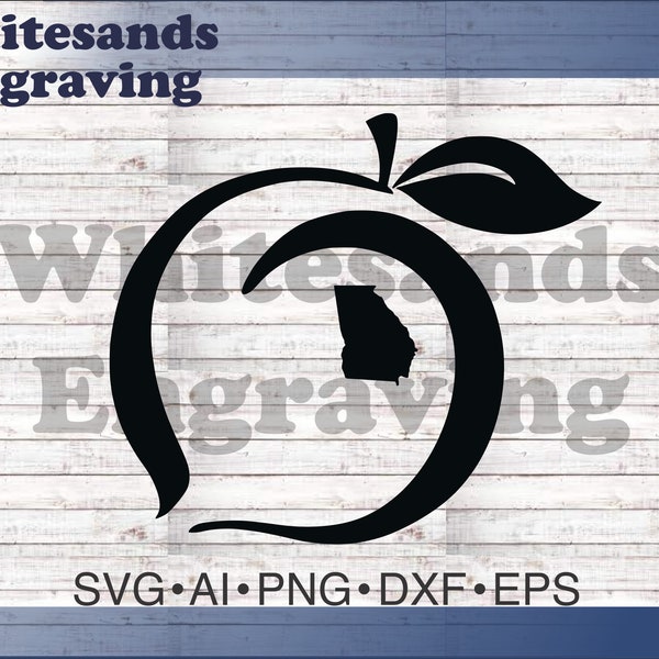 Georgia Peach Svg - Etsy