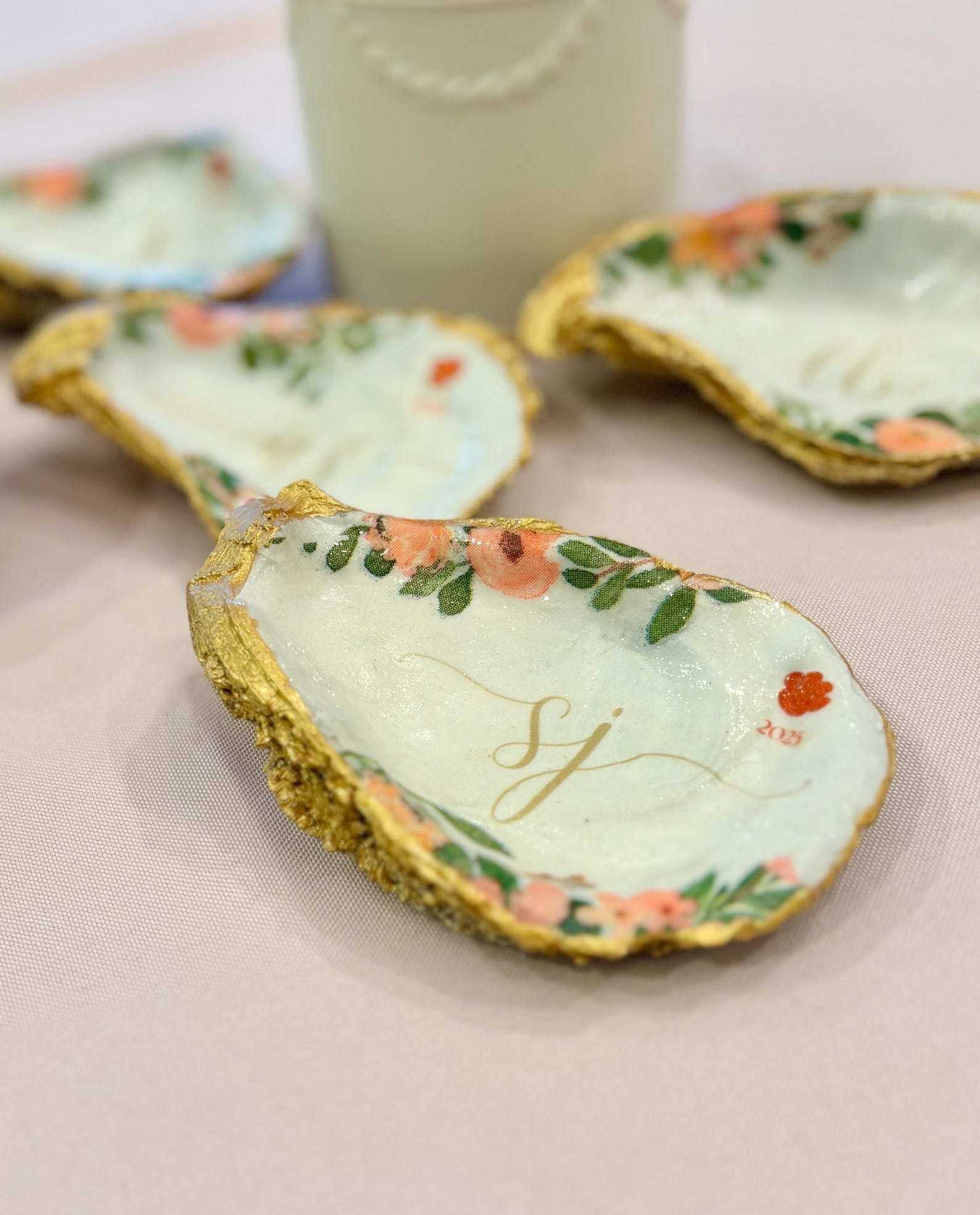Oyster Shell Dish, Monogrammed Oyster, Oyster Shell Art, Oyster Shell ...