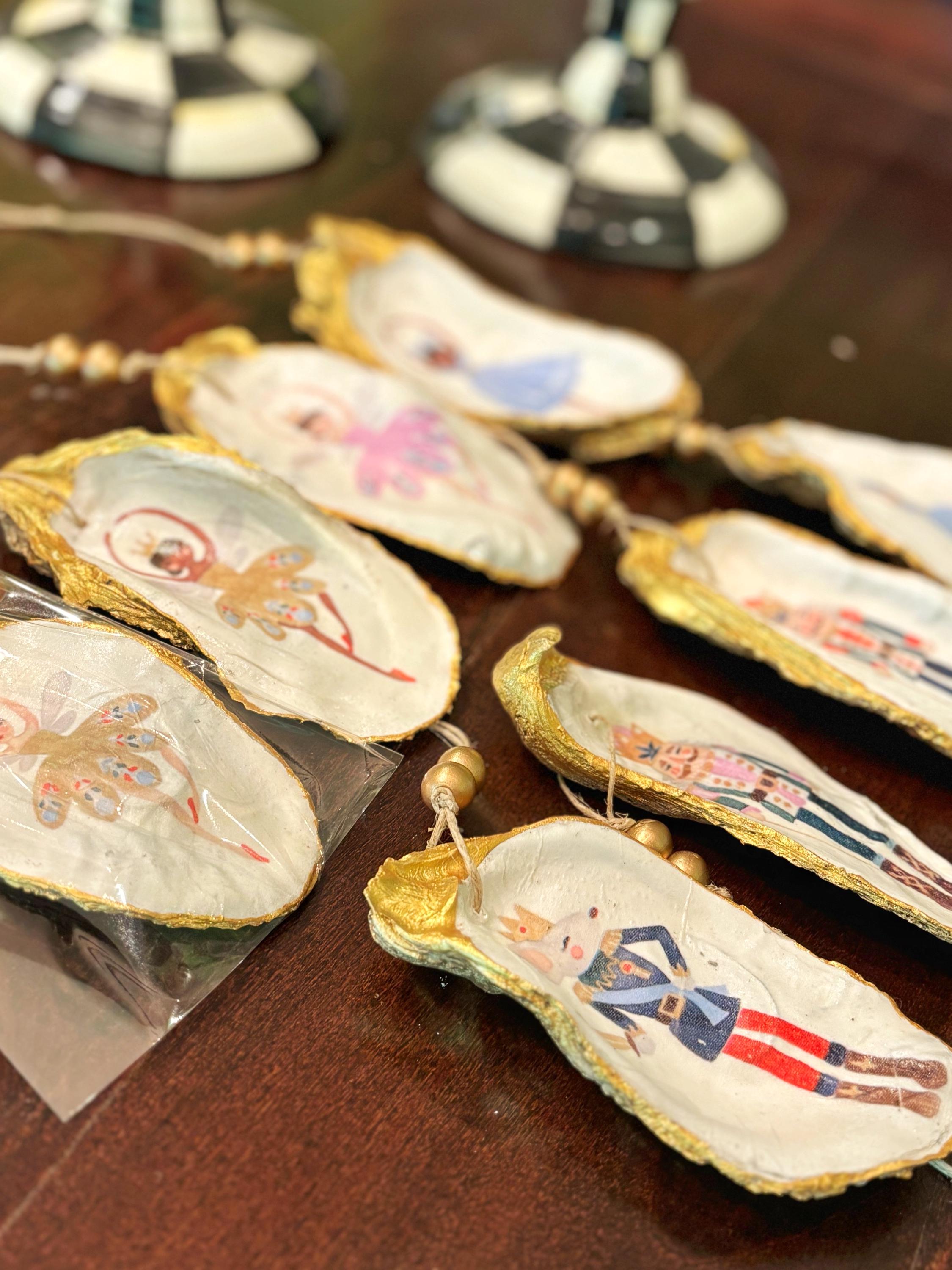 Watercolor Nutcracker Oyster Shell Ornaments - Etsy