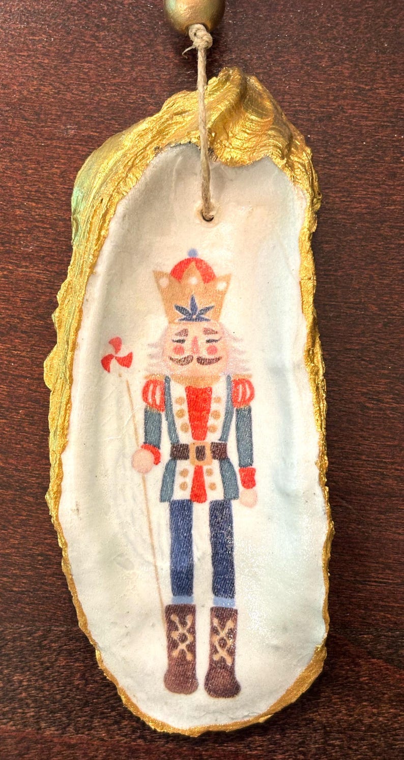 Watercolor Nutcracker Oyster Shell Ornaments - Etsy
