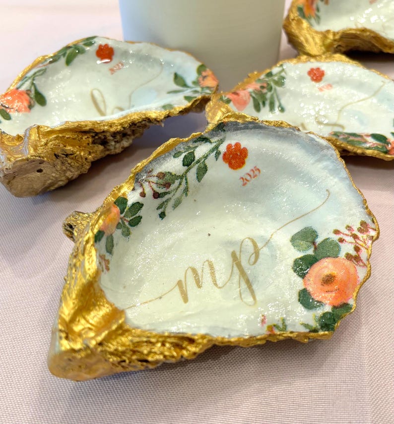 Oyster Shell Dish, Monogrammed Oyster, Oyster Shell Art, Oyster Shell ...