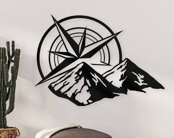 Outdoor Metal Compass Wall Art - Etsy