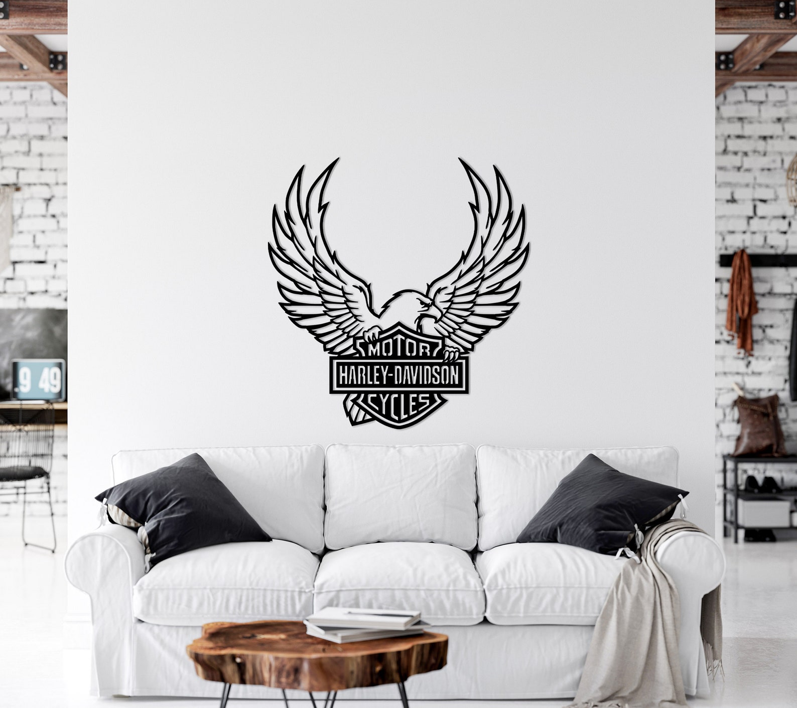 Harley Davidson Wall Art Metal Wall Art Harley Davidson Etsy