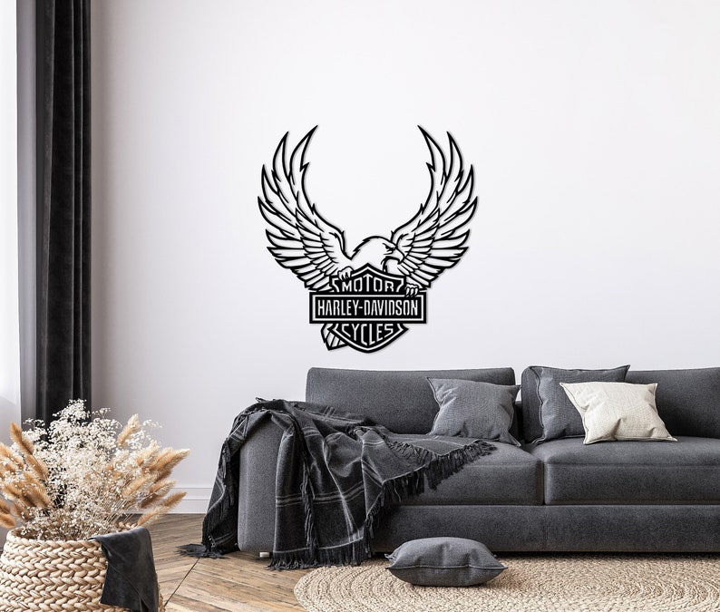 Harley Davidson Wall Art Metal Wall Art Harley Davidson Etsy