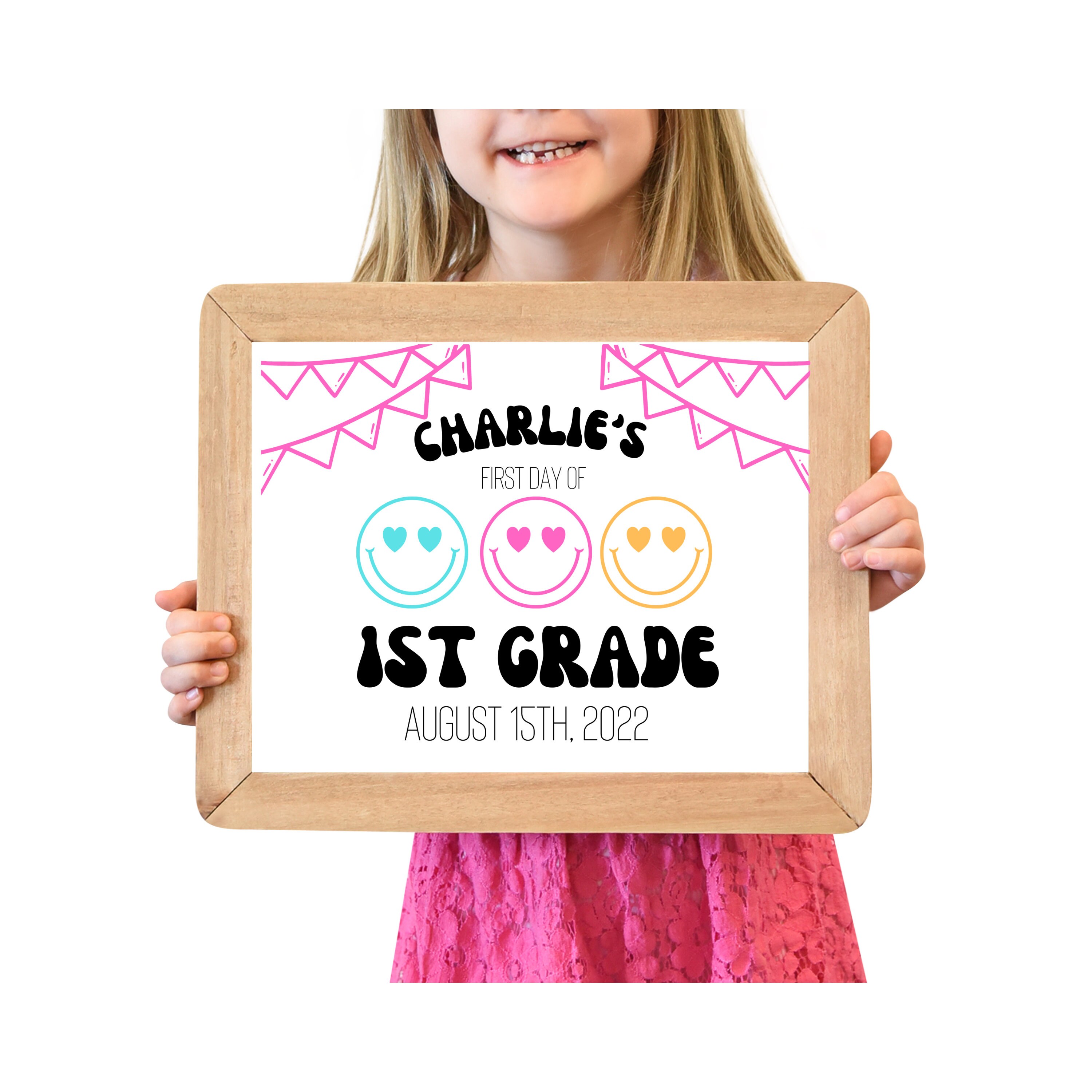 Editable First and Last Day School Sign, Back to School Photo Prop ...
