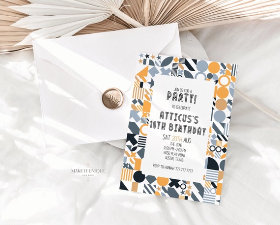 Editable Teen Boy Invitation Tween Party Jump Party Any Age - Etsy