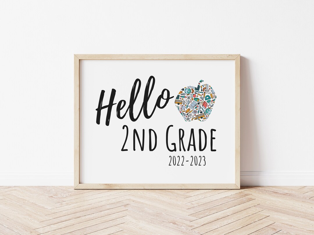Minimalist First Day of School Sign, Editable 1st Day Prop, Back to ...