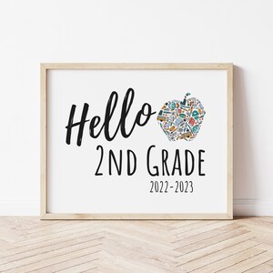Minimalist First Day of School Sign, Editable 1st Day Prop, Back to ...