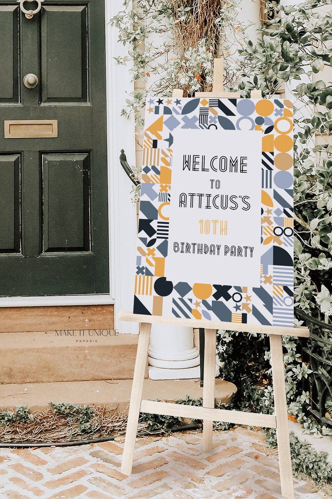 Tween Birthday Sign, Boy Birthday Welcome Sign, Jump Zone Party, Blue ...