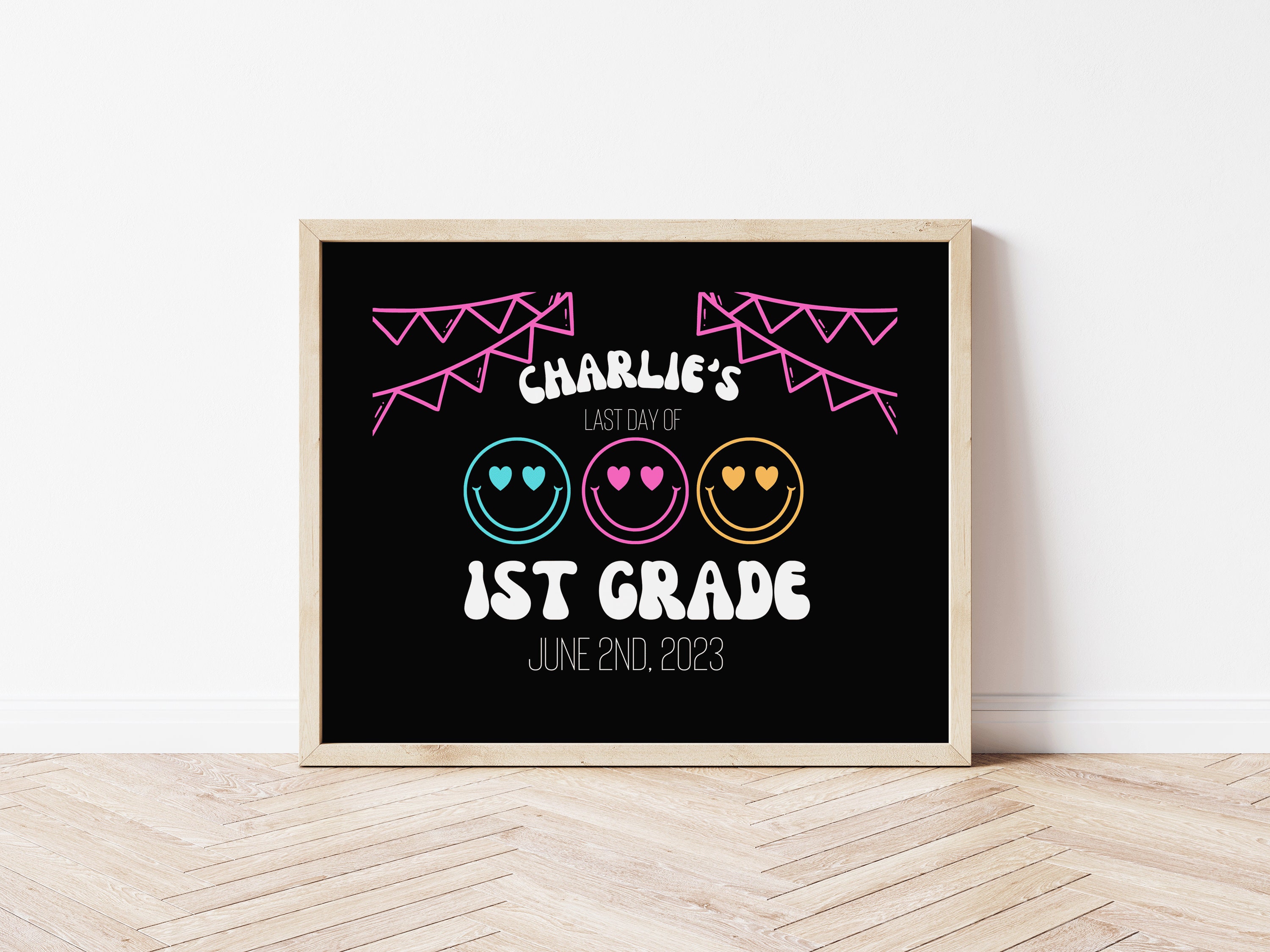 Editable First and Last Day School Sign, Back to School Photo Prop ...