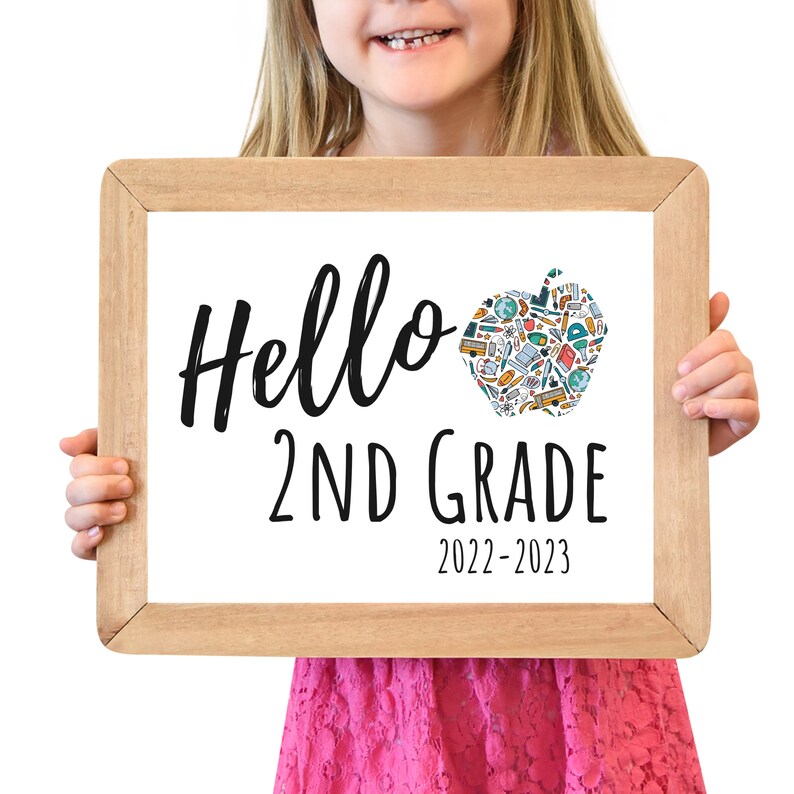 Minimalist First Day of School Sign, Editable 1st Day Prop, Back to ...