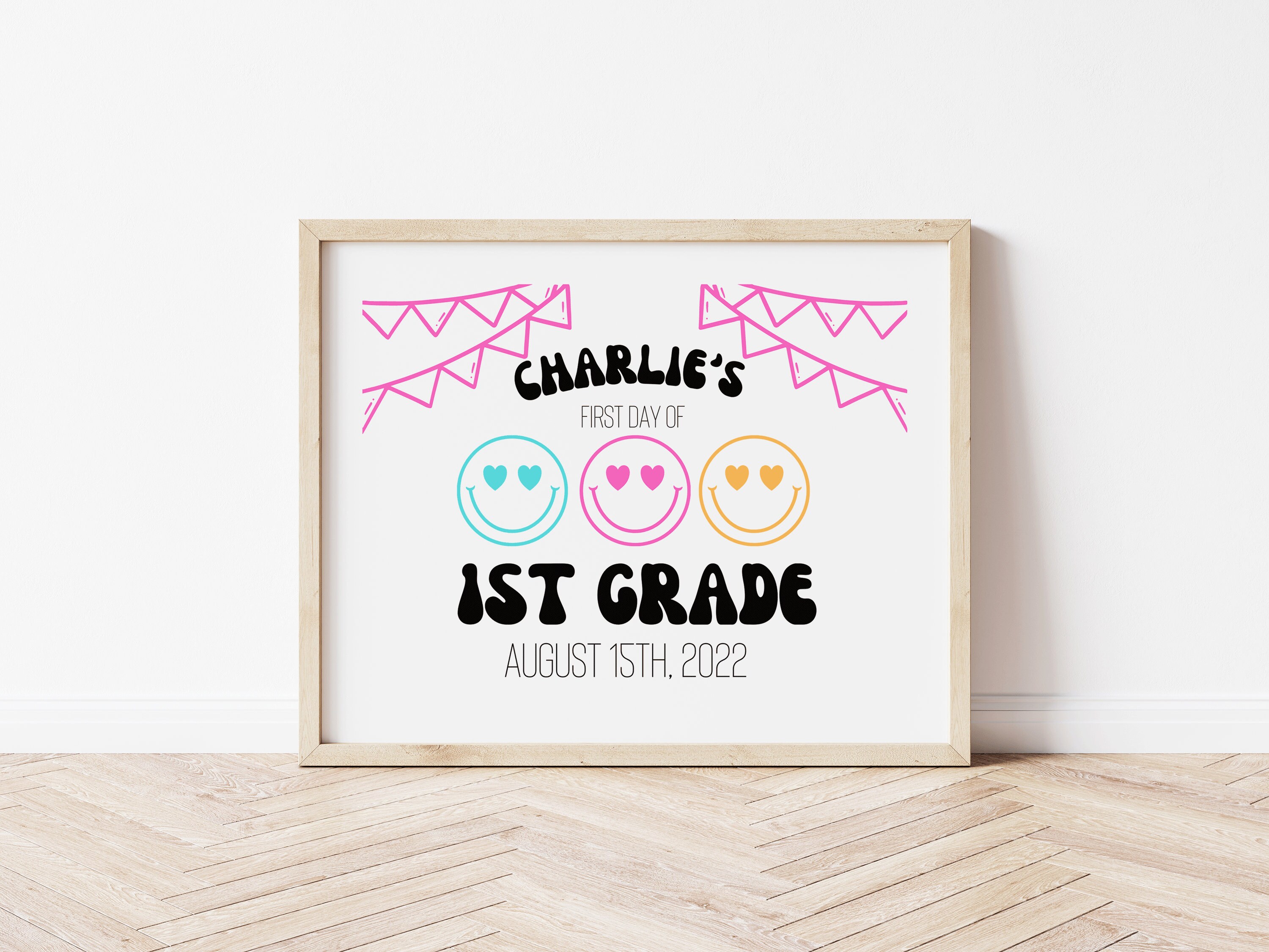 Editable First and Last Day School Sign, Back to School Photo Prop ...