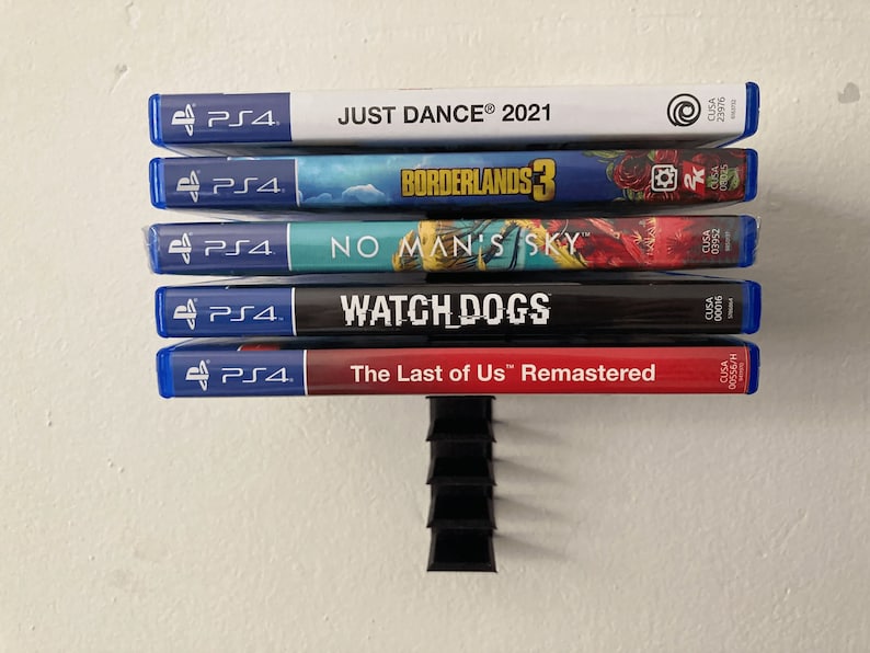 Wall Mountable 10 Slot Game Case Holders - Fits Xbox, PS4, PS5, Switch ...
