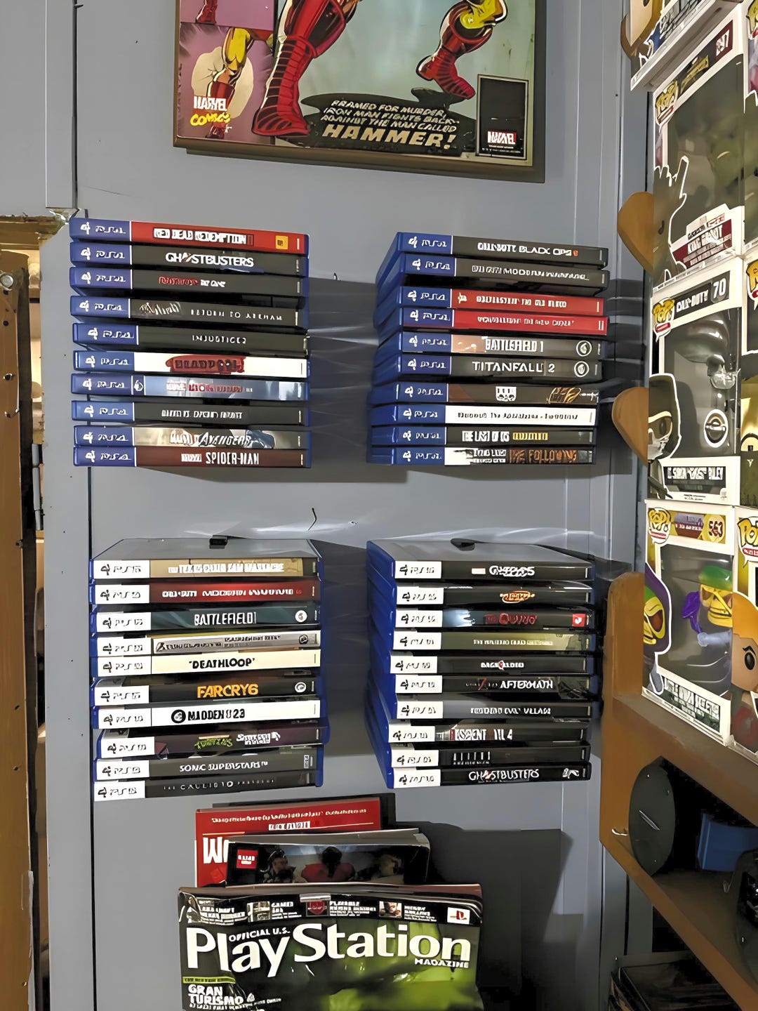 Wall Mountable 10 Slot Game Case Holders - Fits Xbox, PS4, PS5, Switch ...