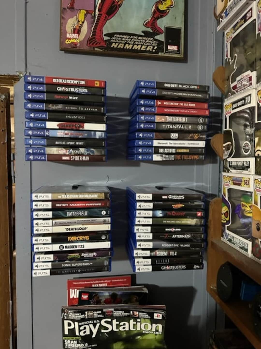 Wall Mountable 10 Slot Game Case Holders Fits Xbox, PS4, PS5, Switch ...