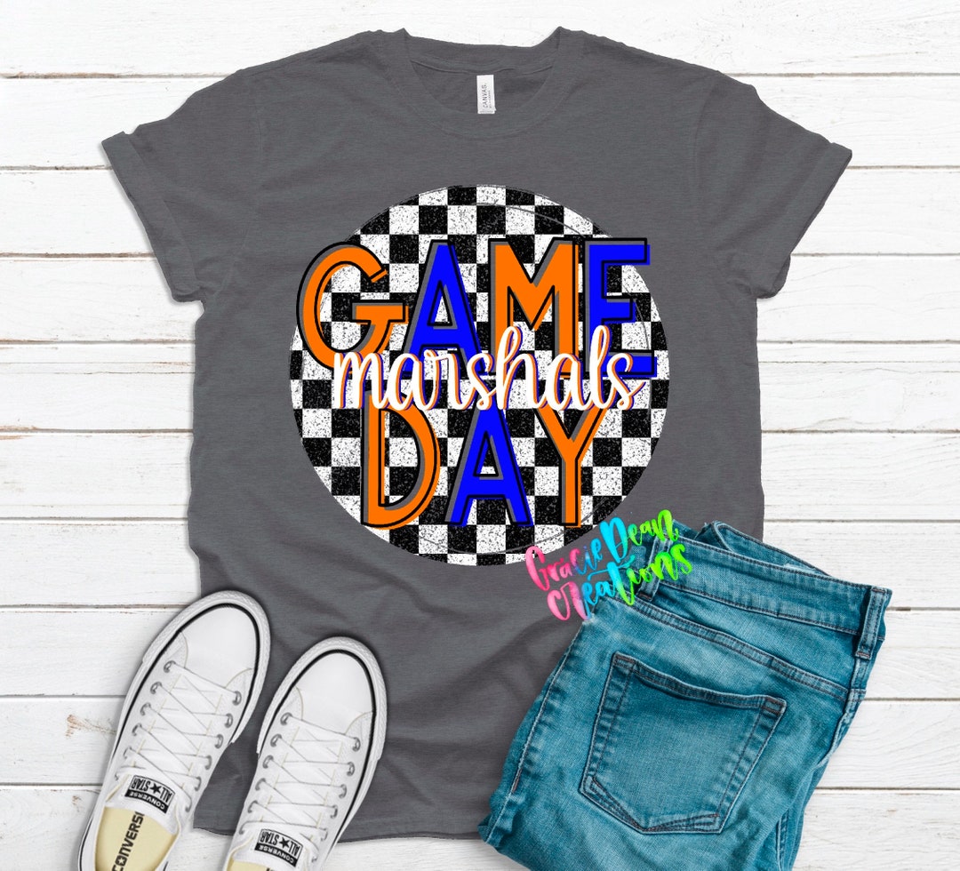 Game Day Checkered Background Marshals Mascot - Etsy