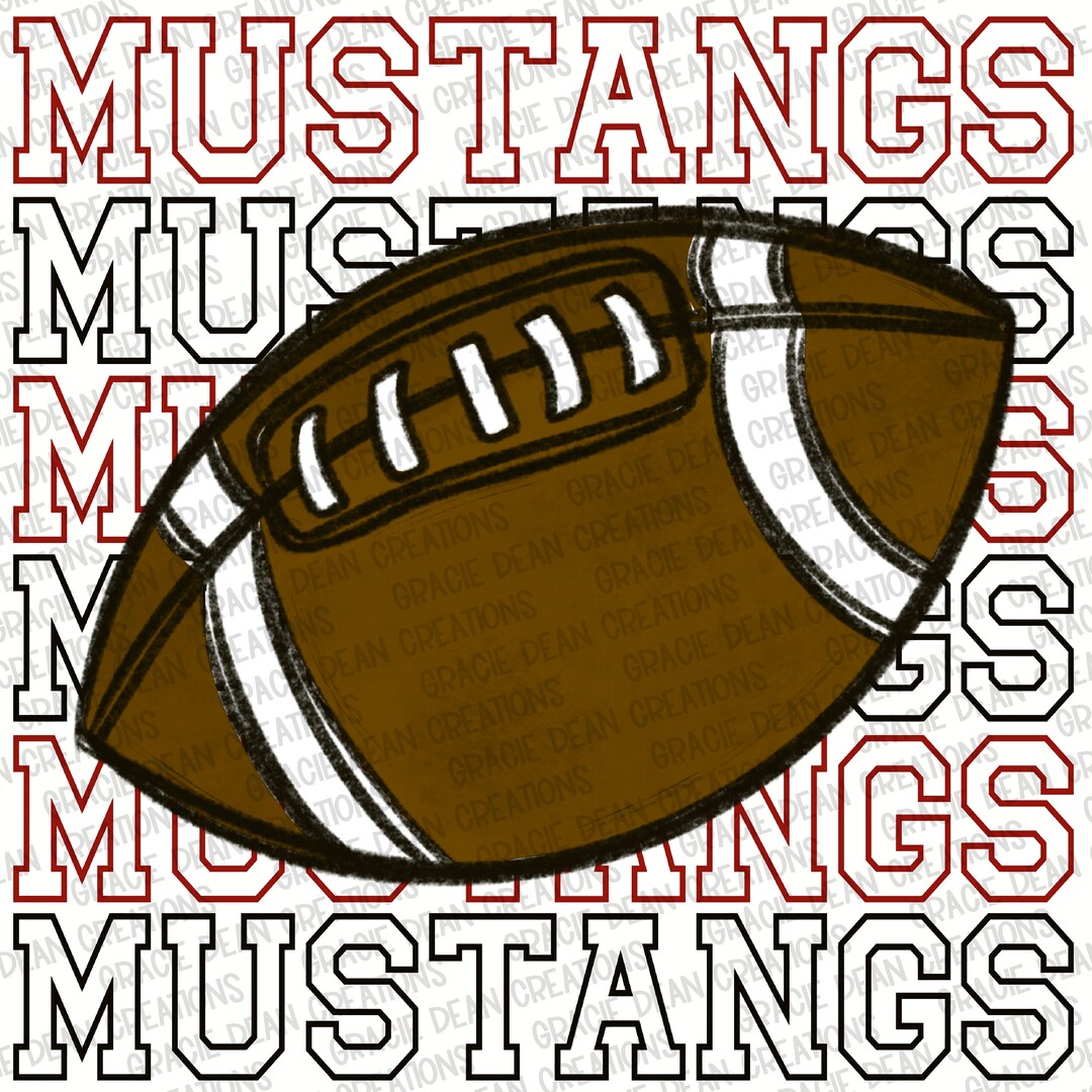 Mustangs Football Team Mascot Digital Design - Etsy