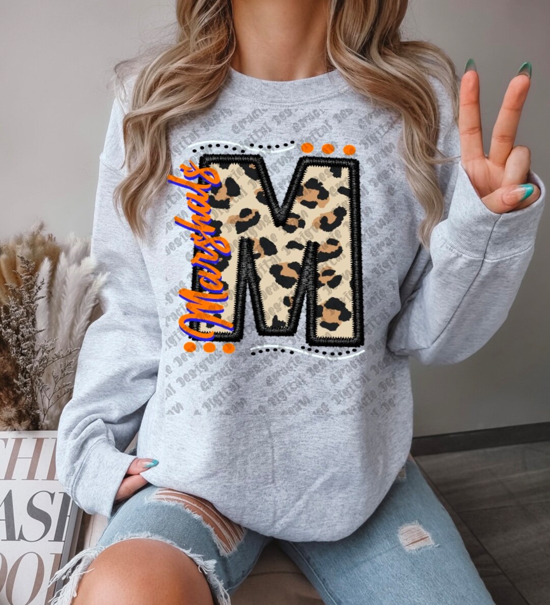 Marshals Leopard Print M Faux Embroidery Design - Etsy