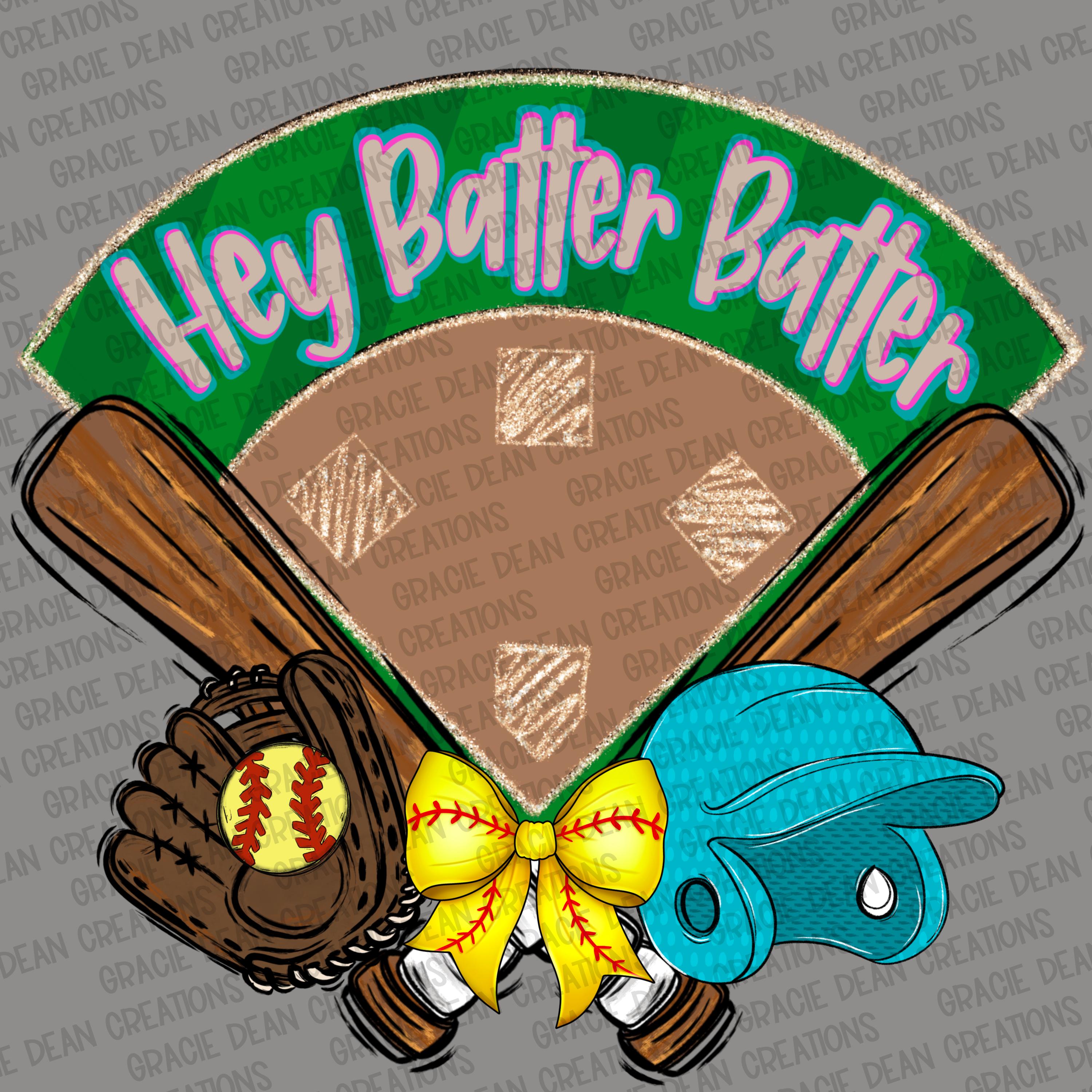 Hey Batter Batter Digital Design, PNG, Sublimation, Softball, Helmet ...