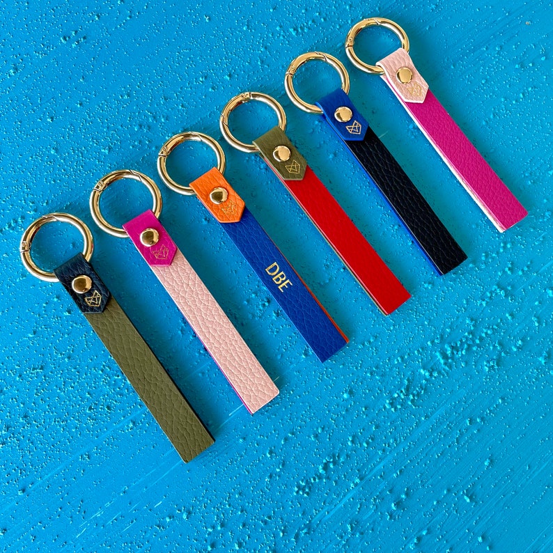 Personalized Leather Keychain Custom Keyring Leather Key Fob - Etsy