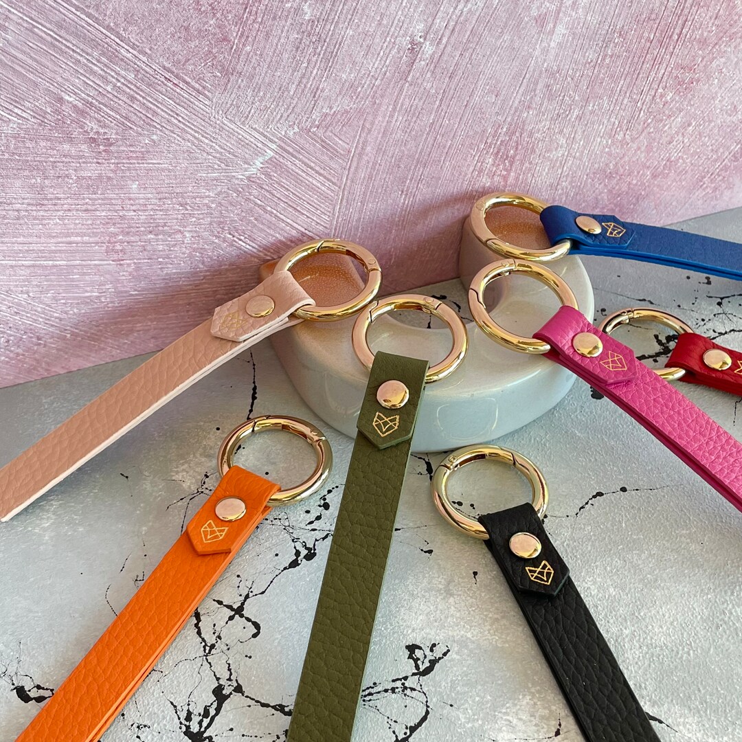 Personalized Leather Custom Keyring Keychain Key Fob Gifts for Her and ...