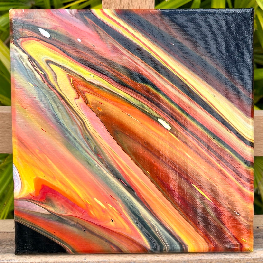 Saturns Rings Space Art 8x8 Original Acrylic Art Original Acrylic ...