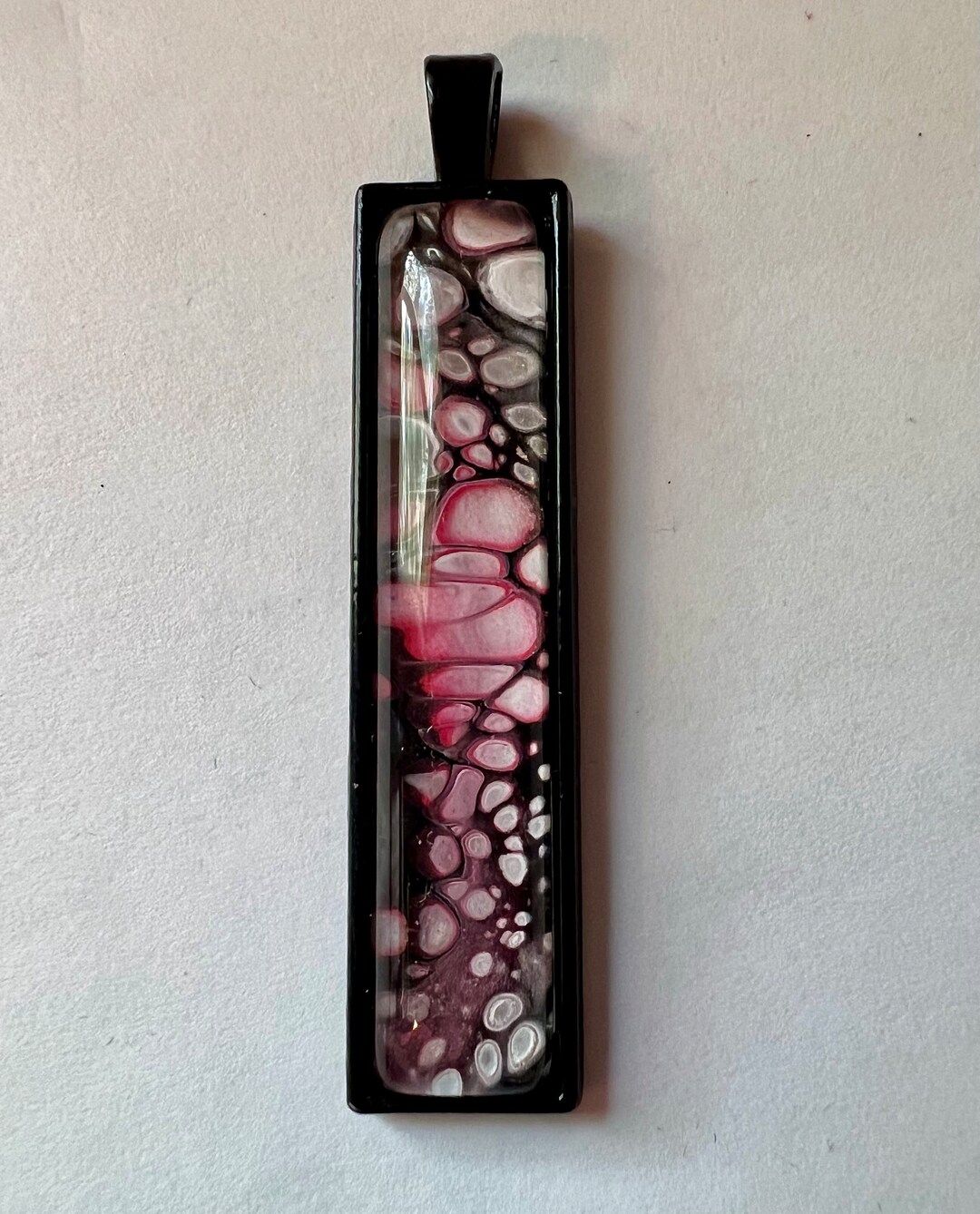 Very Cool Red “bubble” Long Rectangle Original Handmade Acrylic Paint ...