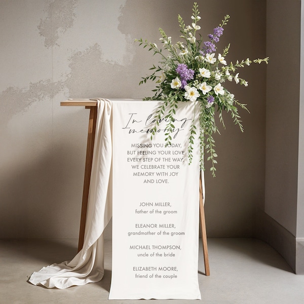 Linen Reserved Chair Sign - Etsy