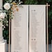 Modern Linen Seating Chart Fabric Table Plan, Table Plan Sign, Custom ...