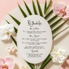 Whimsical Wedding Oval Shaped Menu Cards With Guest Names | Custom ...