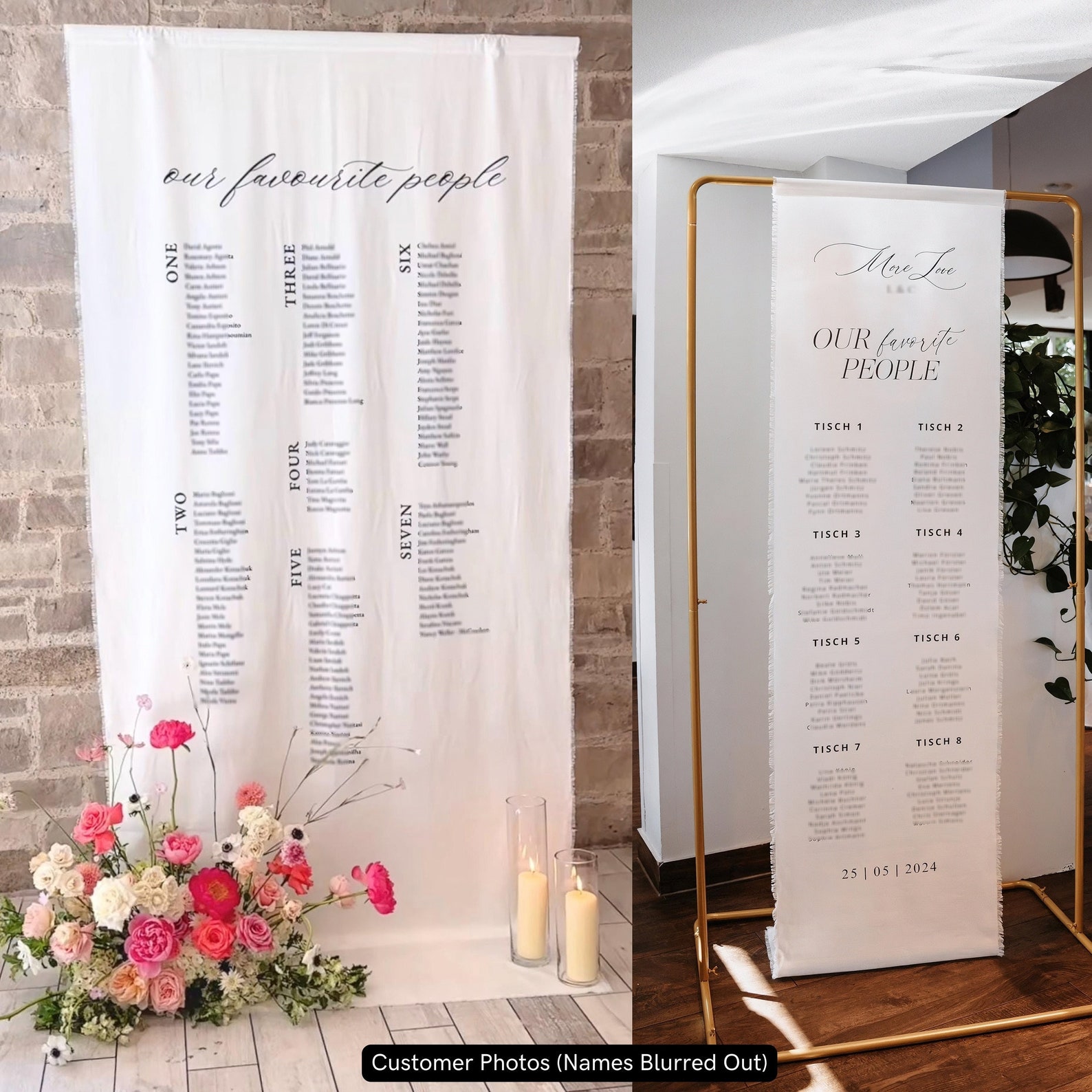 Modern Linen Seating Chart | Fabric Table Plan, Table Plan Sign, Custom ...