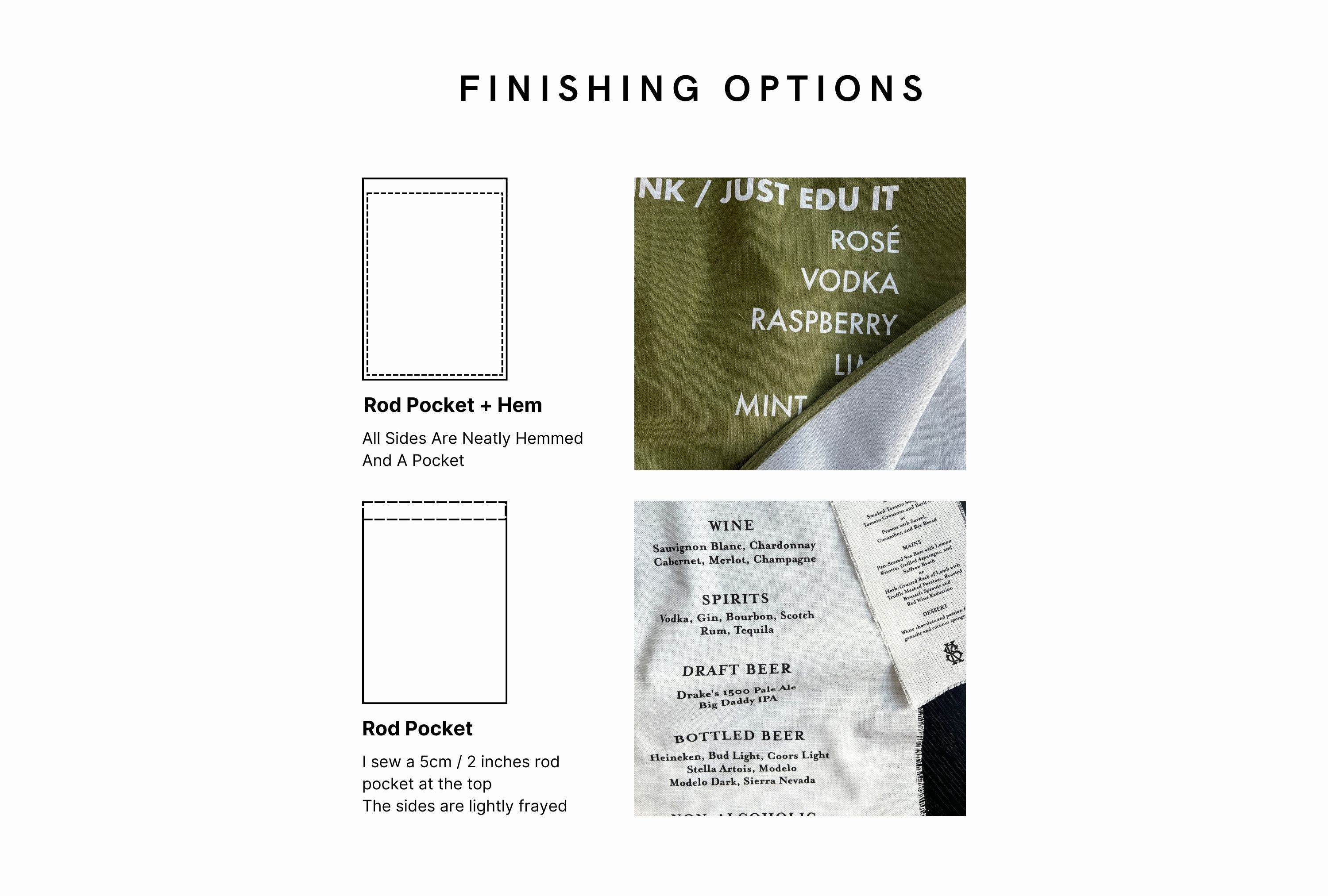 Custom Linen Sign Printing for Designers and Event Planners Wedding ...