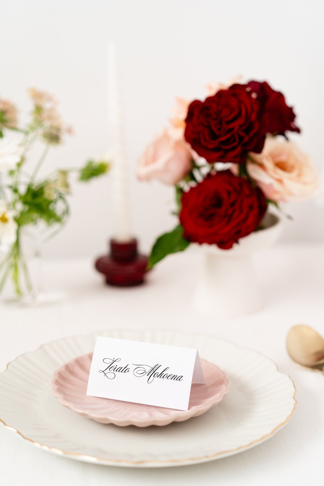 Printed Wedding Placecards, Elegant Name Cards, Calligraphy 3.5x2 ...