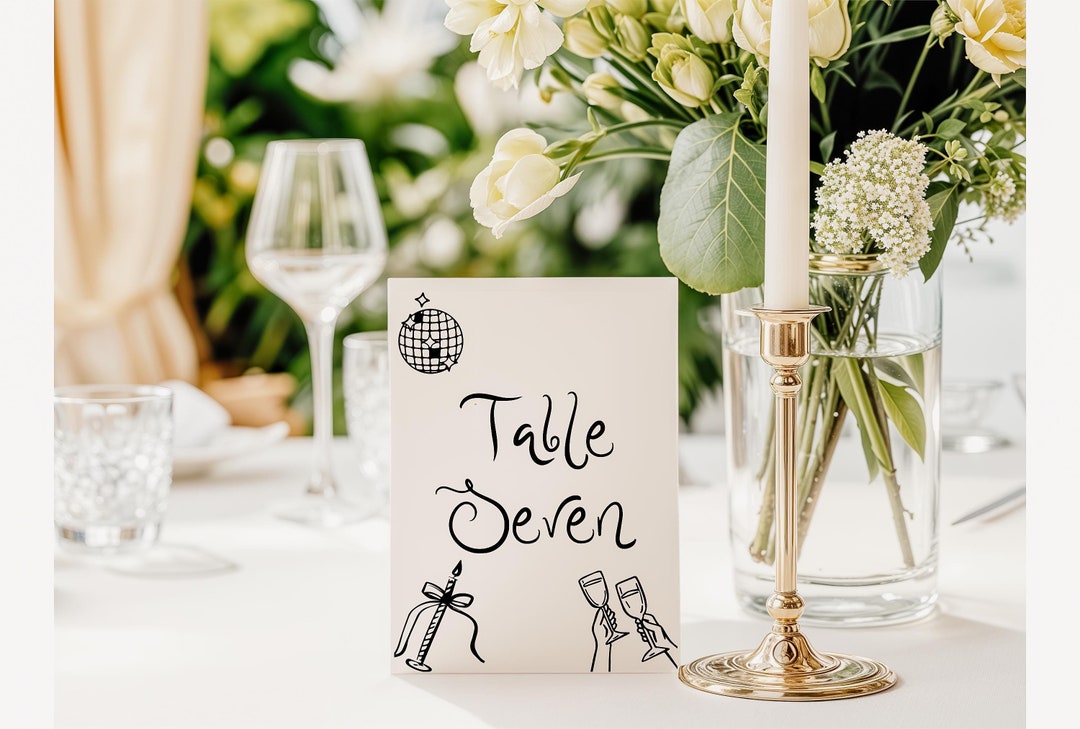 Illustrated Table Numbers, Amalfi Coast Italian Wedding Table Numbers ...