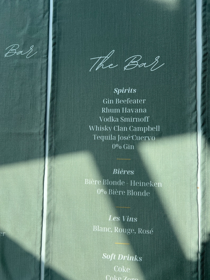 Custom Linen Sign Printing for Designers and Event Planners Wedding ...