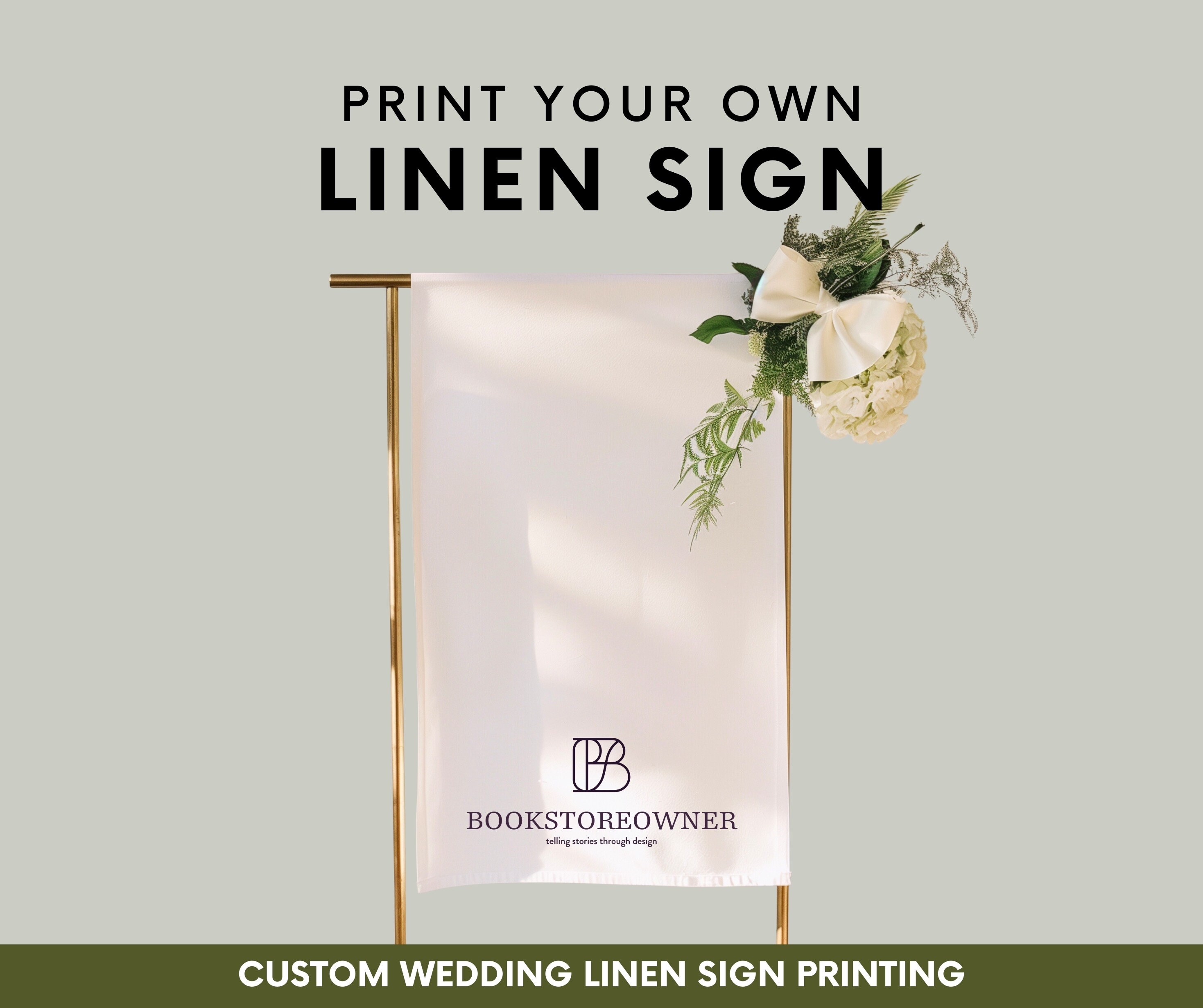 Custom Linen Sign Print Your Own Wedding Signs, Whimsical Wedding ...