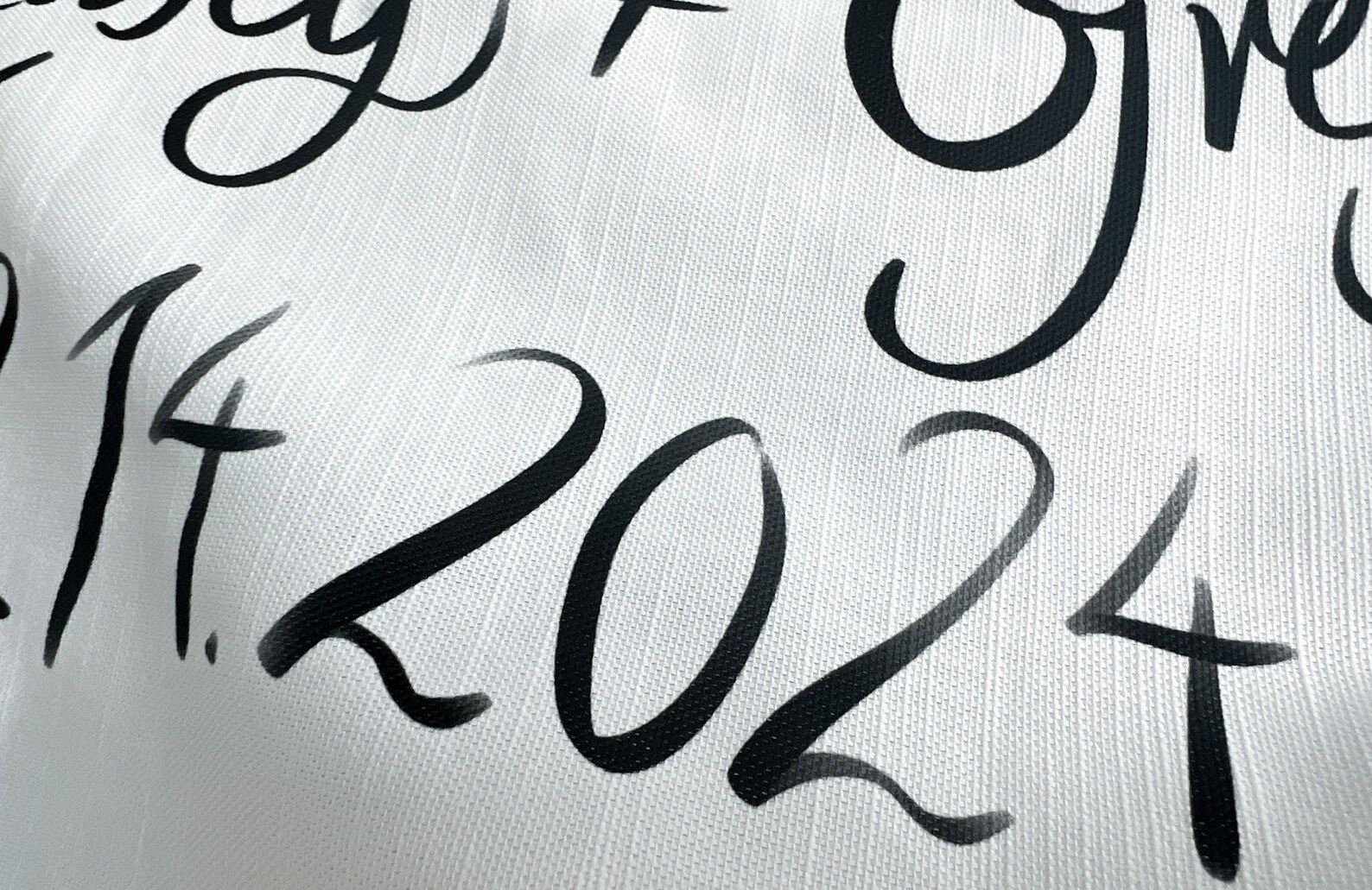 Handwritten Names Custom Linen Sign, Fun Champagne Glass and Bow ...