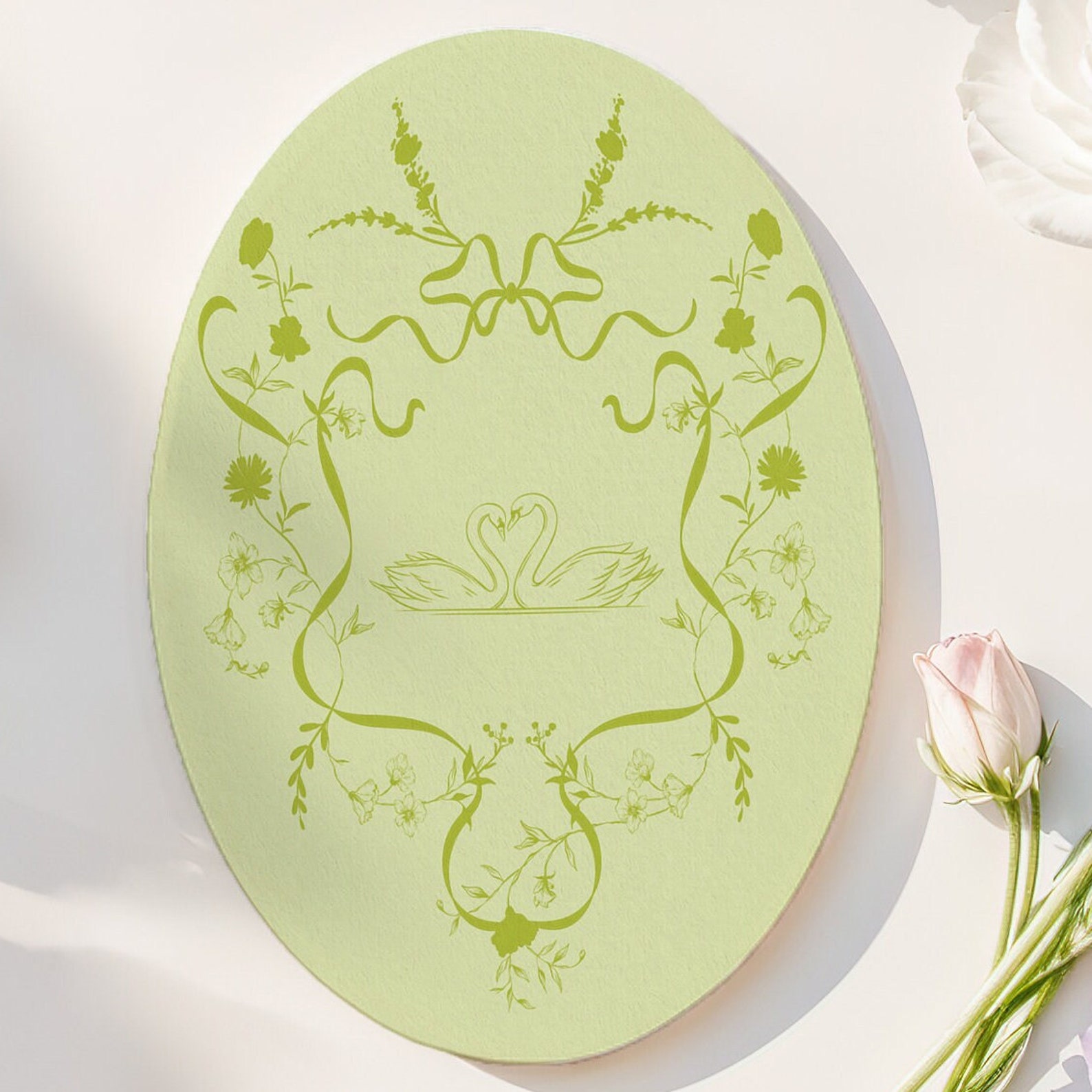 Whimsical Wedding Oval Menu Cards With Guest Names Handdrawn Quirky 5x7 ...