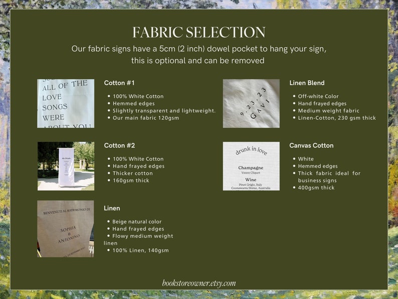 Custom Fabric Welcome Sign Linen Wedding Welcome Sign - Etsy