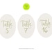 Apple Green Wedding Table Numbers, Oval Table Numbers, Quirky Wedding ...