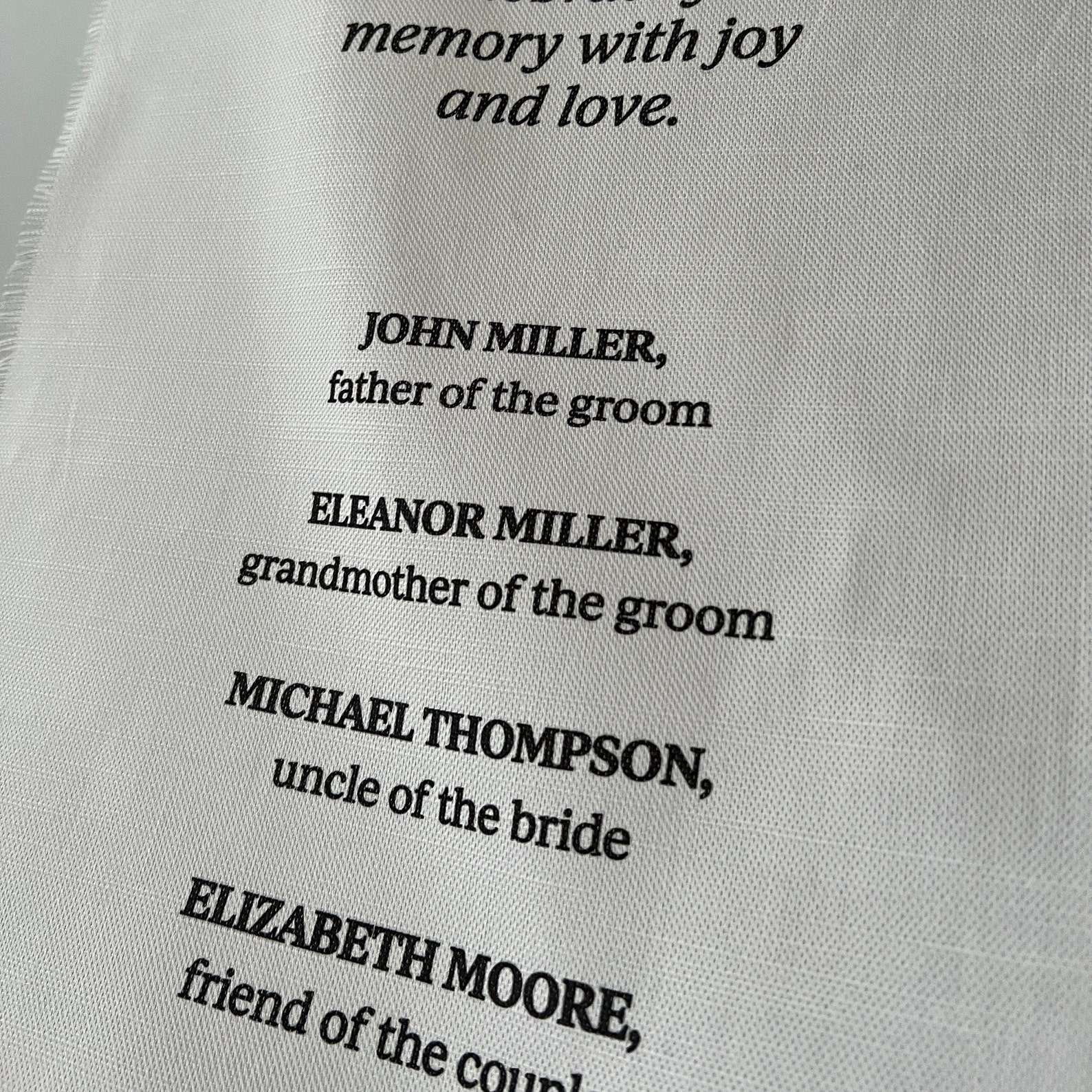 In Loving Memory Linen Sign for Wedding Ceremony, Memory Sign for ...