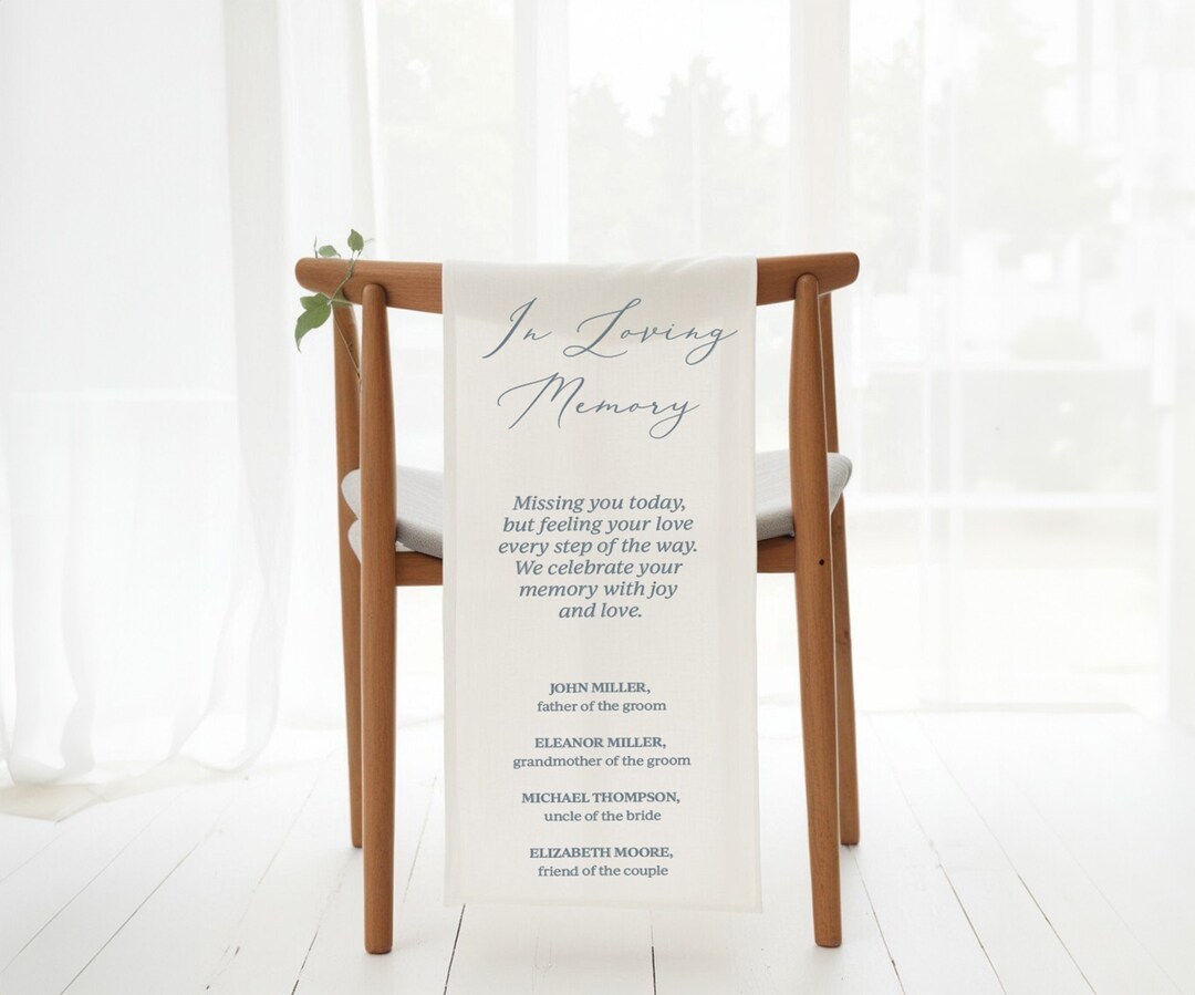 In Loving Memory Linen Sign, Wedding Memorial Table Sign, Linen Sign ...
