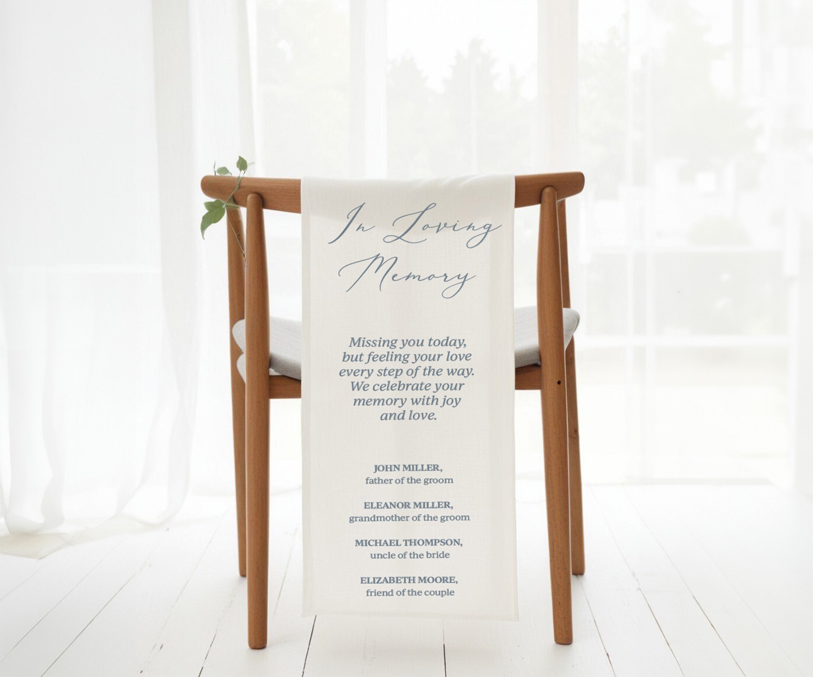 In Loving Memory Linen Sign, Wedding Memorial Table Sign, Linen Sign ...