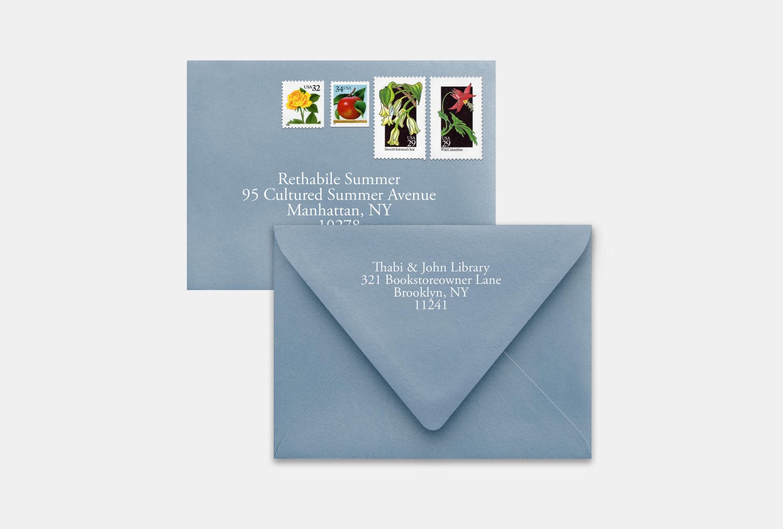 Terracotta Fall Wedding Envelopes With White Ink | A7 Guest Address ...