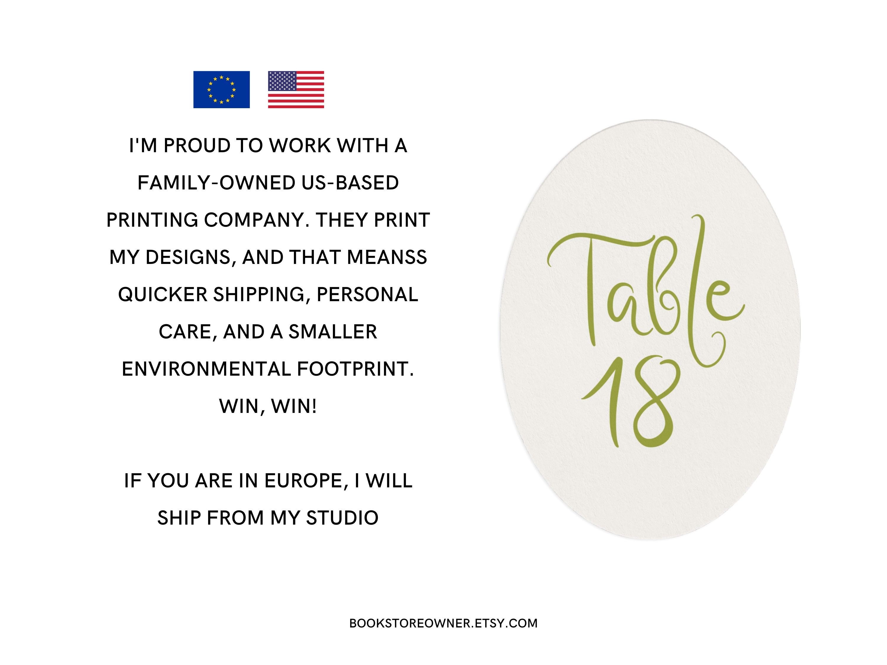 Apple Green Wedding Table Numbers, Oval Table Numbers, Quirky Wedding ...