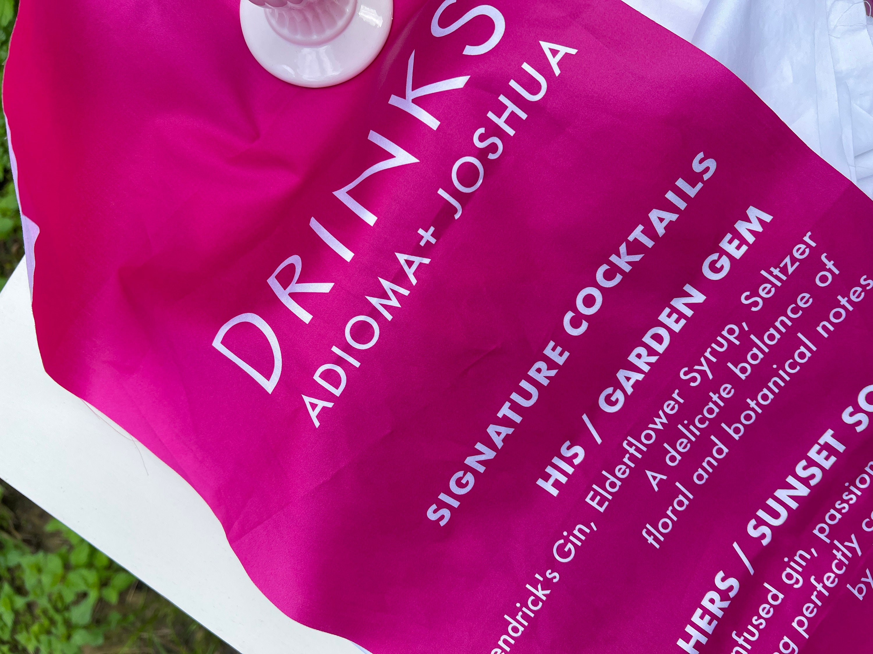 Wedding Open Bar Linen Sign Bundle Minimalist Bar Menu - Etsy