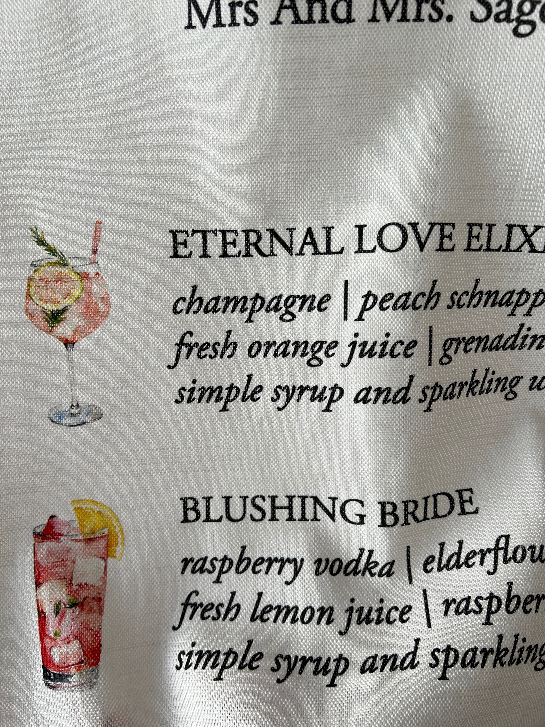 Custom Linen Sign Print Your Own Wedding Signs, Whimsical Wedding ...